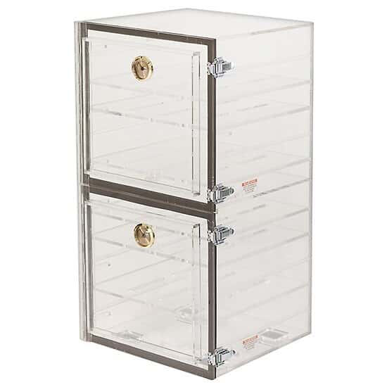 Plas-Labs 861-CG Acrylic Desiccator with Gas Port, Clear; 12"W x 24"H x ...