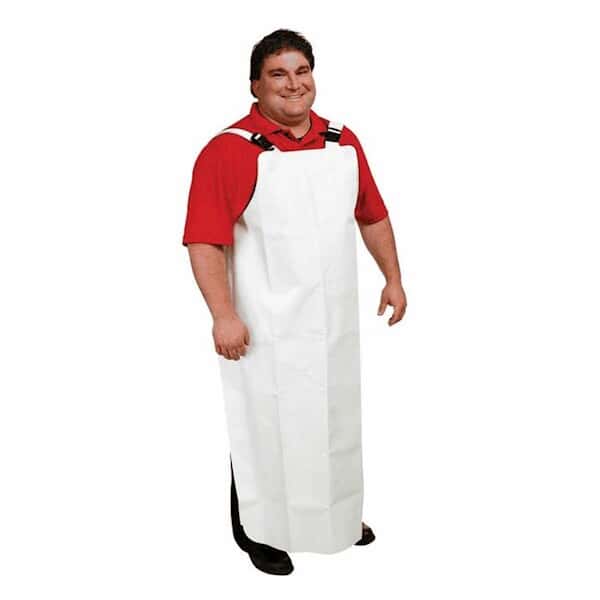 Poly Conversions 47502 Die Cut Apron with Buckles & Ties, 12 mil, White ...