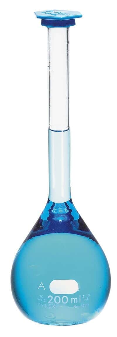 Pyrex Brand 5580 Class A Volumetric Flask, 10 mL; 12/CS from Cole-Parmer