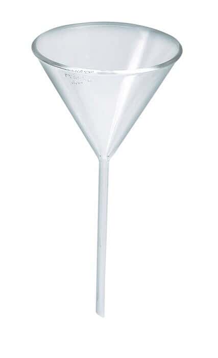 Pyrex 6140-100 Glass Funnel, 100 mm top dia, 225 mL, 3/PK from Cole-Parmer