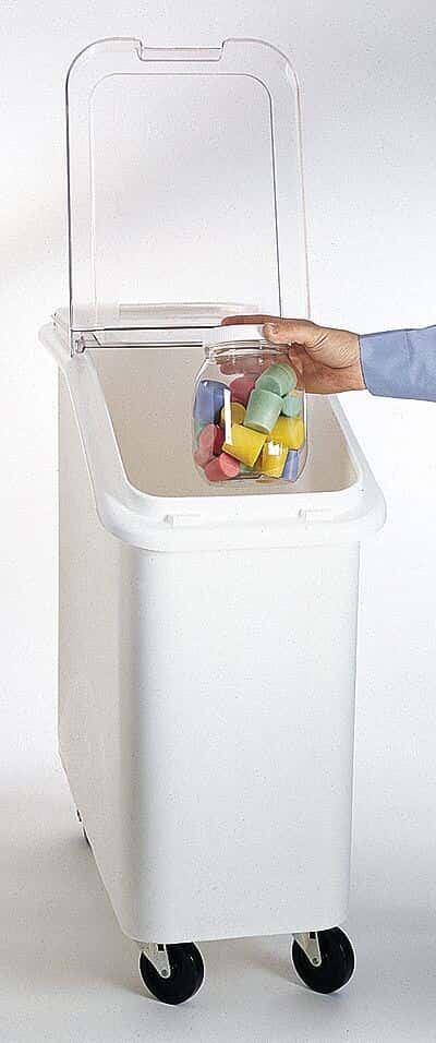 Rubbermaid 3601 Mobile Bin, Foam Core/PP, 28 Gal from Cole-Parmer