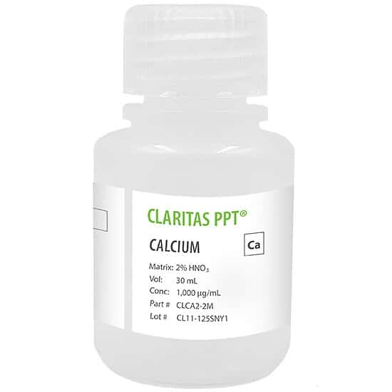 Spex CLCA2-2M Claritas PPT® Grade Calcium, 1,000 µg/mL for ICP-MS in 2% ...