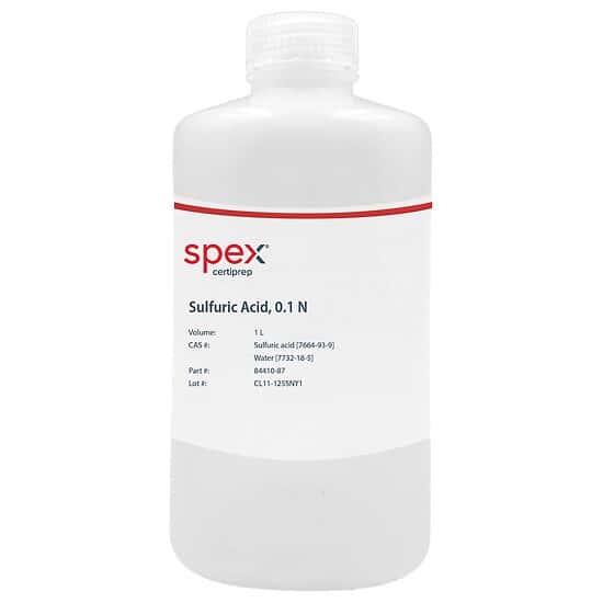 Spex Sulfuric Acid, 0.1 N; 1 L from Cole-Parmer