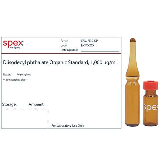 Spex CertiPrep CRM-PE-DIDP Diisodecyl Phthalate Standard, 1,000 µg/mL ...