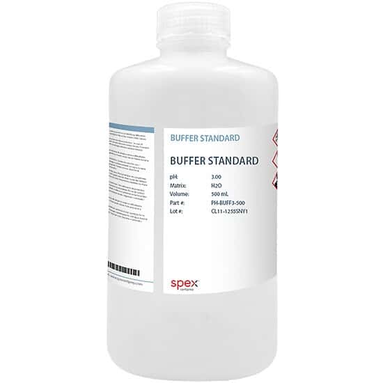 Spex CertiPrep PH-BUFF3-500 pH 3 Certified Buffer Standard, 3 SI Units ...
