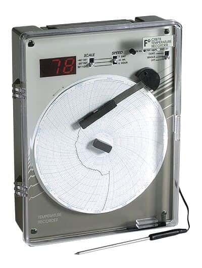 Supco 6" Circular Chart Recorder Paper, 24 Hour, 50 to 120°F; 60/Pack ...