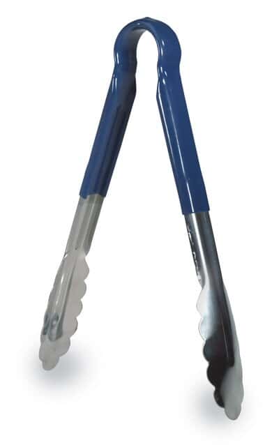 SS Tongs, blue handle 12" from Cole-Parmer