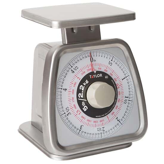 Taylor TS5 Mechanical SS Food Scale, 5Lb and 2.2kg from Cole-Parmer ...