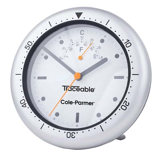 Traceable Indoor/Outdoor Waterproof Analog Dial Clock from Cole-Parmer ...