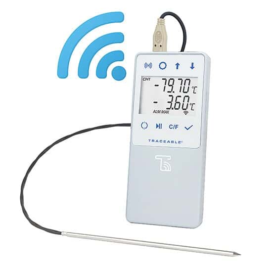 Traceable Calibrated Ultra Low Temperature Wi Fi Data Logger Compatible