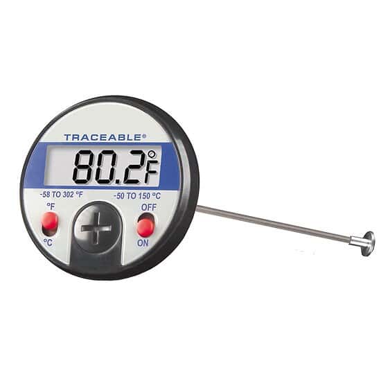 Traceable Jumbo-Display Thermometer with Calibration, ±1°C accuracy; 1 ...