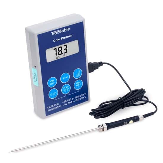 Traceable Scientific Thermistor Thermometer with USB Probe from Cole ...
