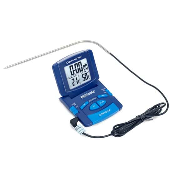 Traceable Alarm Thermometer/Timer with Stainless Steel Probe from Cole ...