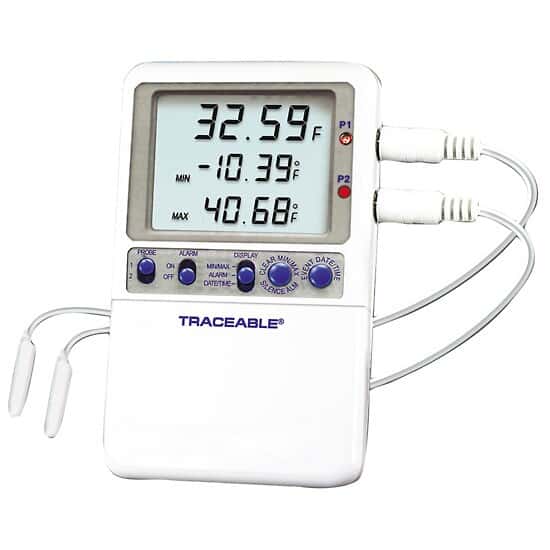 Traceable High-Accuracy Fridge/Freezer Thermometer; 2 Bullet Probes ...