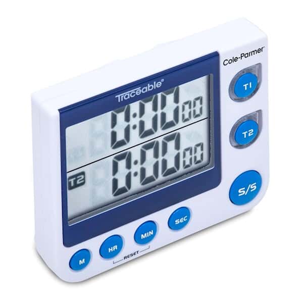 Flashing LED Big Digit Timer Dual Channel | Traceable®