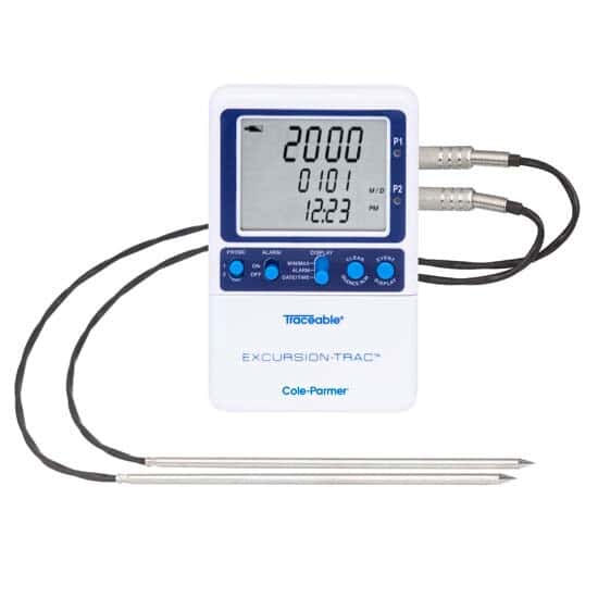 Traceable Excursion-Trac™ Datalogging Low-Temp Thermometer; 2 Stainless ...