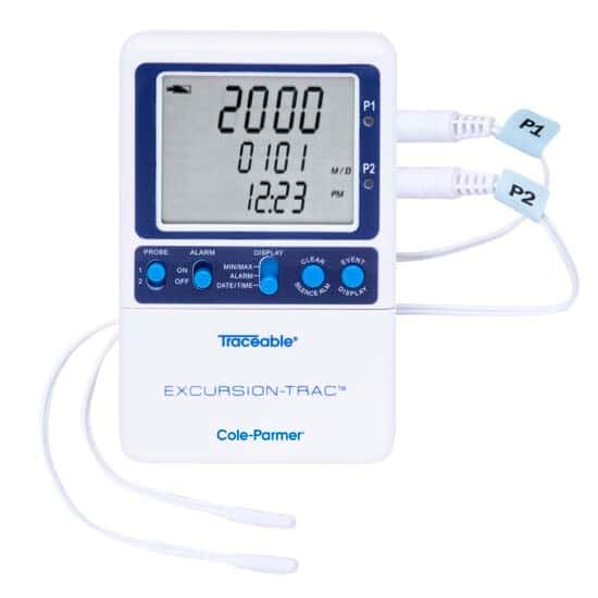 Traceable Excursion-Trac™ Data Logging Thermometer; 2 Bullet Probes ...
