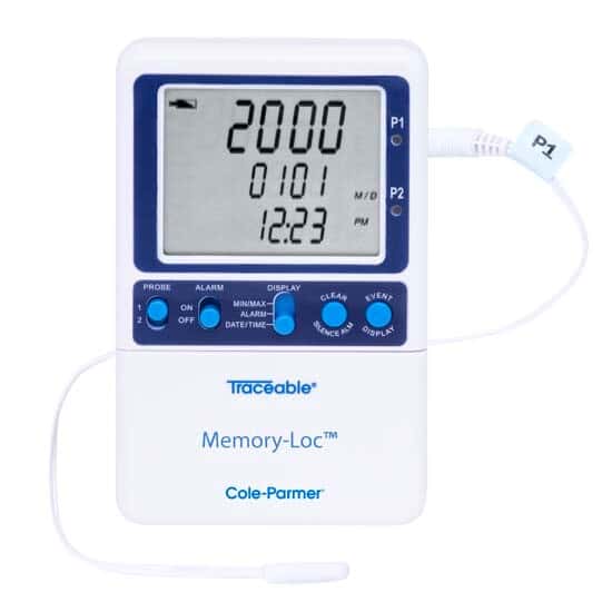 Traceable Memory-Loc™ Datalogging Thermometer; 1 Bullet Probe from Cole ...