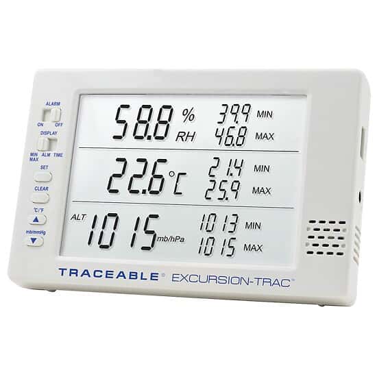 Traceable Excursion-Trac™ Data Logging Thermohygrometer/Barometer from ...