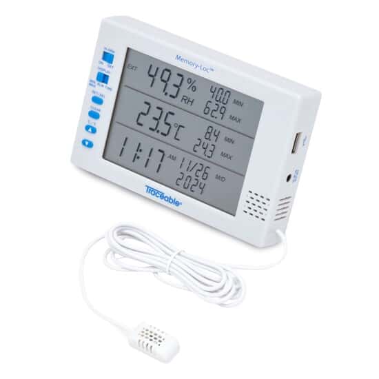 Always in Stock - Traceable Memory-Loc™ Data Logging Thermohygrometer from Cole-Parmer