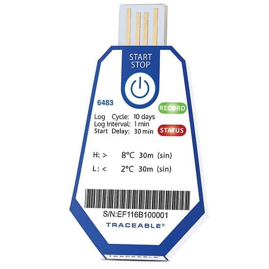 Traceable ONE™ Single-Use Refrigerated Transport USB Temperature Data ...