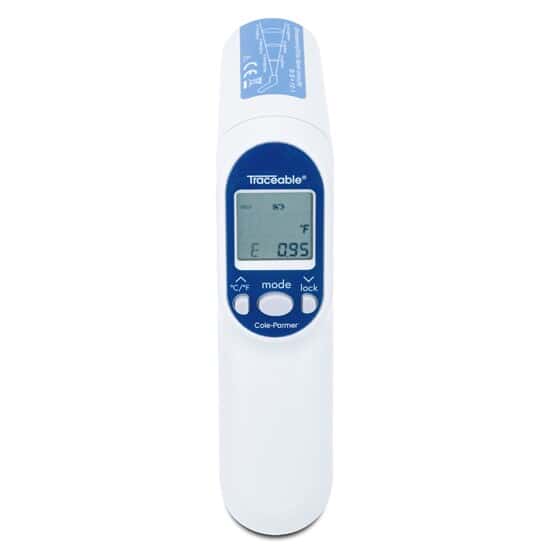 Traceable IR Gun Thermometer with Laser and Type K Input from Cole ...