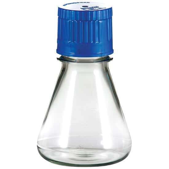 TriForest FPC0125S Flat-Base Sterile Erlenmeyer Shaker Flask, PC, 125 ...
