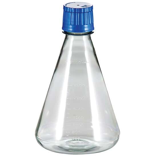 TriForest FPC2000S Flat-Base Sterile Erlenmeyer Shaker Flask, PC, 2000 ...