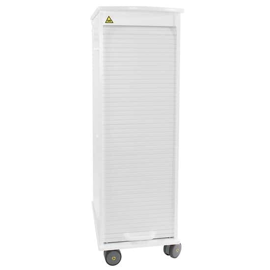 TrippNT MRI Locking Lab Storage Cart, Narrow, White from Cole-Parmer