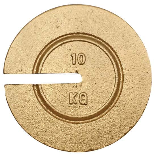 Troemner 9696T 10kg 8" Dia Metric Slotted Weights, with Traceable ...