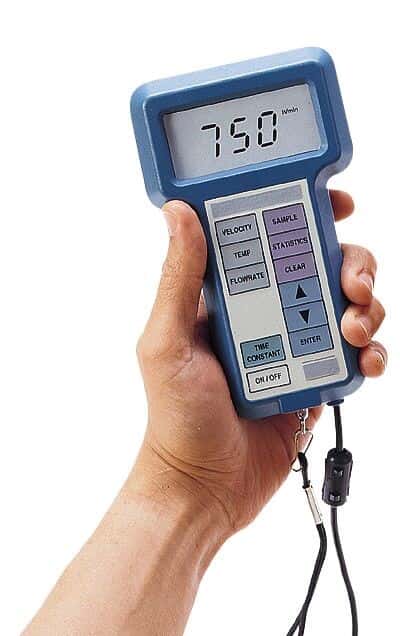 TSI 8347 VelociCalc Air Velocity Meter with Straight Probe and Humidity ...