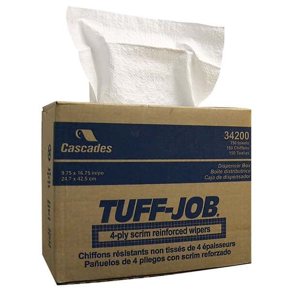 Tuff-Job 626715-0001 Scrim Wipes 4ply, 9 3/4" x 16 3/4", Pop-Up, 150 ...