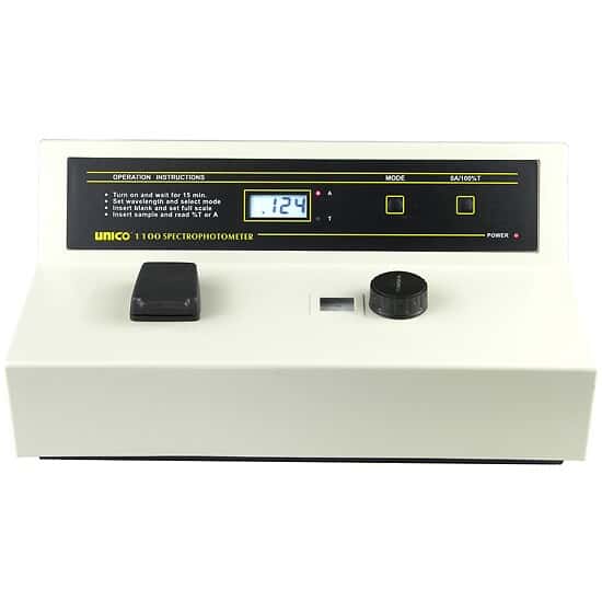 Unico Visible Spectrophotometer; 335 to 1000 nm Wavelength Range ...