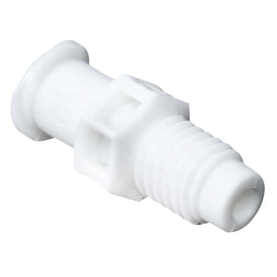 Value Plastics Luer to Threaded Fitting, Straight Adapter, White Nylon ...