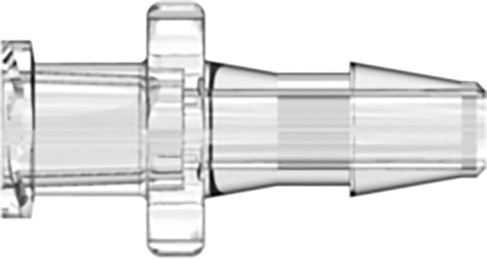 Value Plastics Luer to Hose Barb Fitting, Straight Adapter, Clear ...
