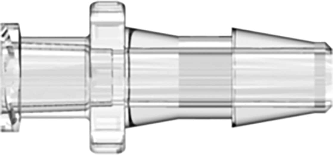 Value Plastics Luer to Hose Barb Fitting, Straight Adapter, Clear ...