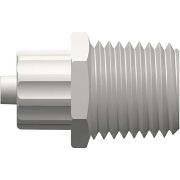 Value Plastics Luer to Threaded Fitting, Straight Adapter, White Nylon ...