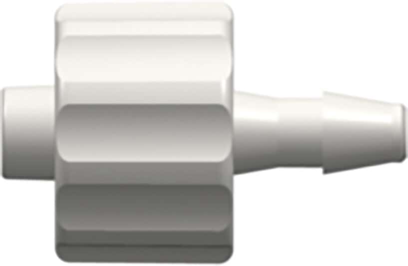 Value Plastics Luer to Hose Barb Fitting, Straight Adapter, White Nylon ...