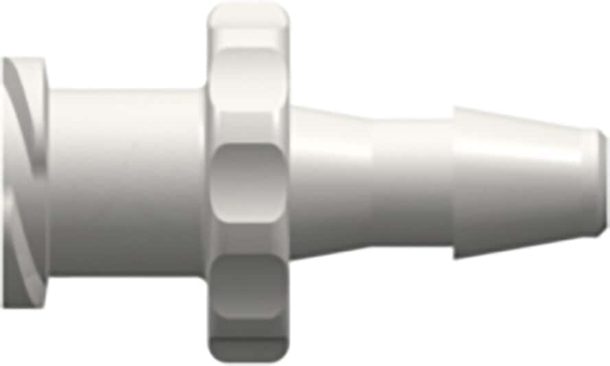 Value Plastics Luer to Hose Barb Fitting, Straight Adapter, White Nylon ...