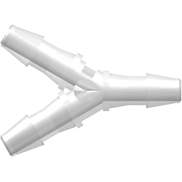 Value Plastics Hose Barb Fitting, Y Union, Polypropylene, 200 Series ...