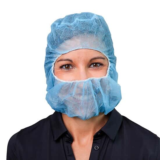 Vanguard Safety Polypropylene Hood, Blue, Large; 1000/CS from Cole-Parmer