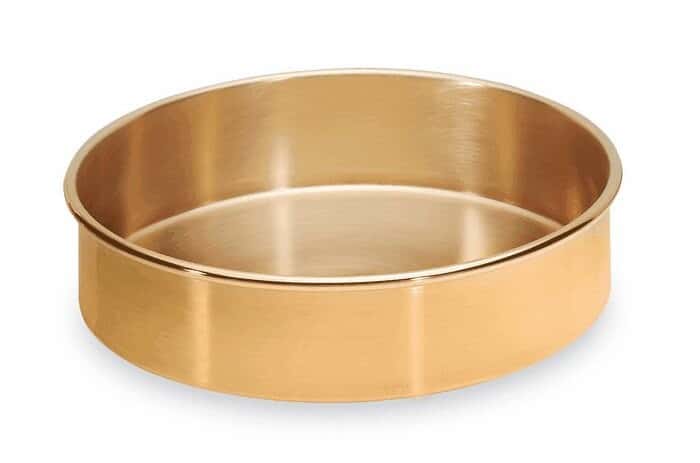 W.S. Tyler 8482 Receiving Pan for Bottom 8" Diameter Brass Sieve, Half ...