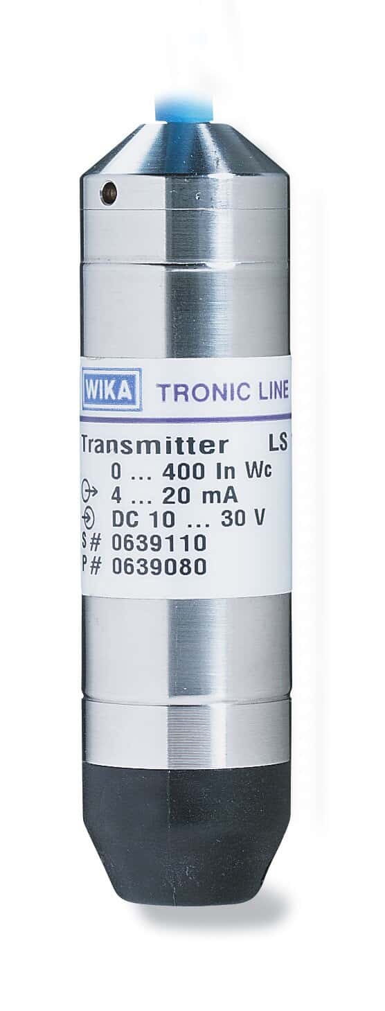 Wika Pressure transmitter, 0 to 150" Water, 40-ft cable from Cole ...