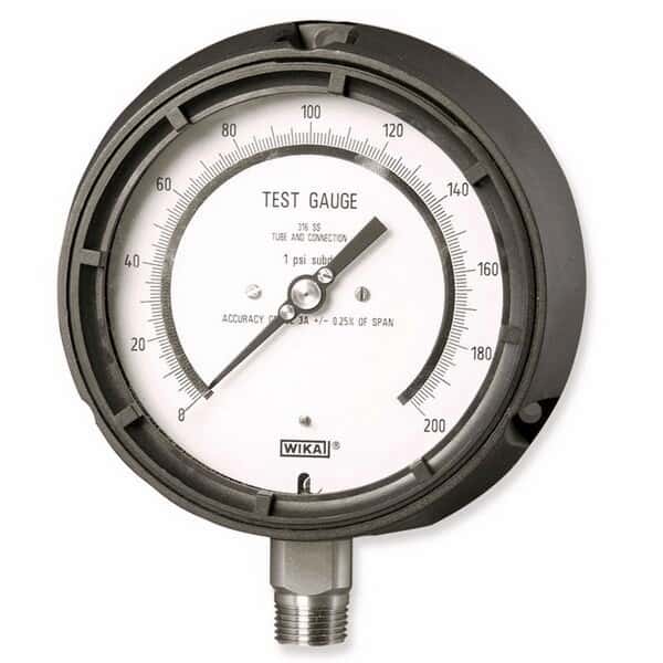 Wika 332.34 4.5in.Test Gauge,200psi,1/2LNPT High Precision Test Gauge ...