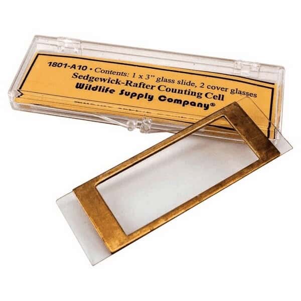 Wildco 1801-A10 Sedgewick-Rafter Counting Cell, brass, 1.0 mL from Cole ...