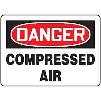 Danger: Compressed Air Signs - Cole-Parmer United Kingdom