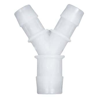 Cole-Parmer® Cleanroom Hose Barb Fittings, Y Reducer, Natural Kynar ...