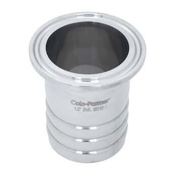 Cole-Parmer® Sanitary Clamp Fittings, Straight Hose Barb Adapter, 316 ...