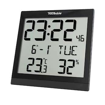 Traceable® Digital Radio-Controlled Wall Clock with Calibration - Cole ...