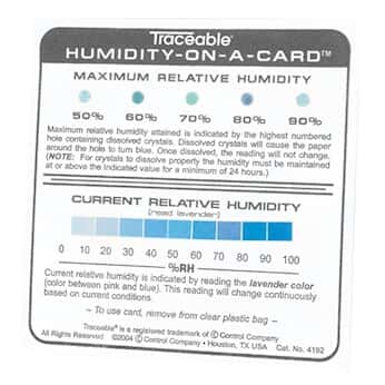 Digi-Sense™ Traceable® Humidity Card with Calibration - Cole-Parmer